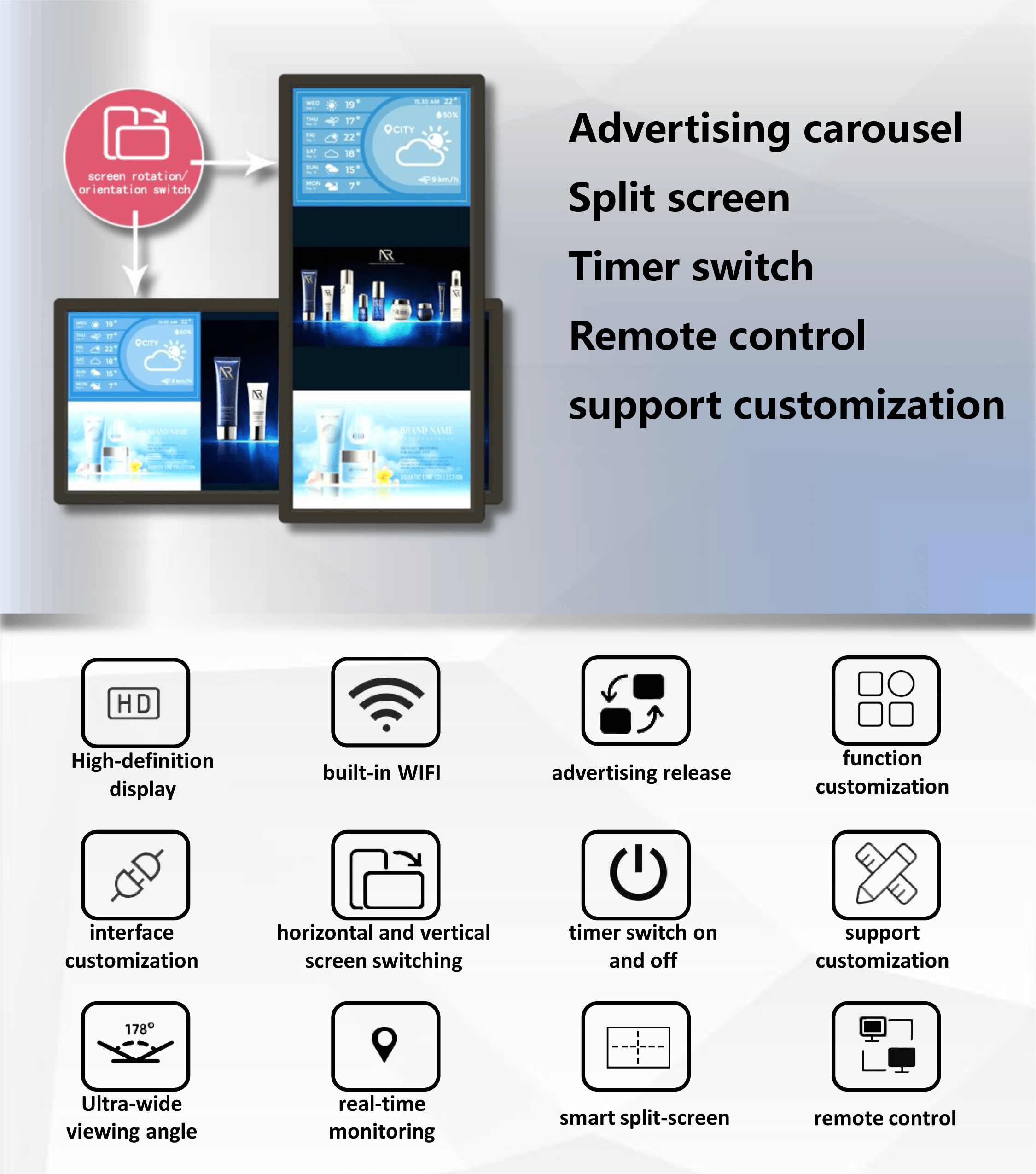 Commercial Wall Mounted Lcd Digital Signage for Adversting from China manufacturer - LeaTech